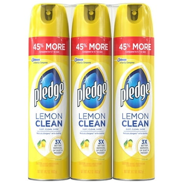 Pledge® Expert Care™ Lemon Enhancing Polish, Aerosol, Lemon, 9.7 oz ...