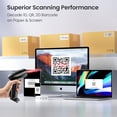 Bluetooth Barcode Scanner Wireless: Inventory 2D 1D QR Code Scanners with Stand for Computer POS ...