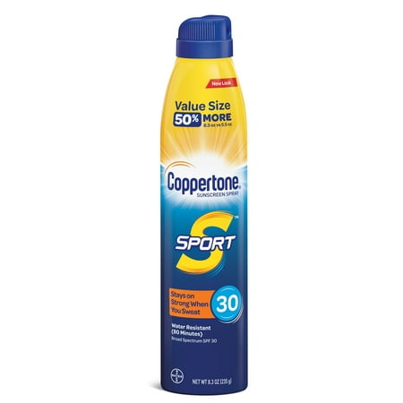 Coppertone Sport Sunscreen Continuous Spray SPF 30, 8.3 oz - Walmart.com