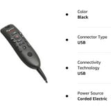 Nuance PowerMic III, 9ft Cord, Voice Recognition Handheld Microphone ...