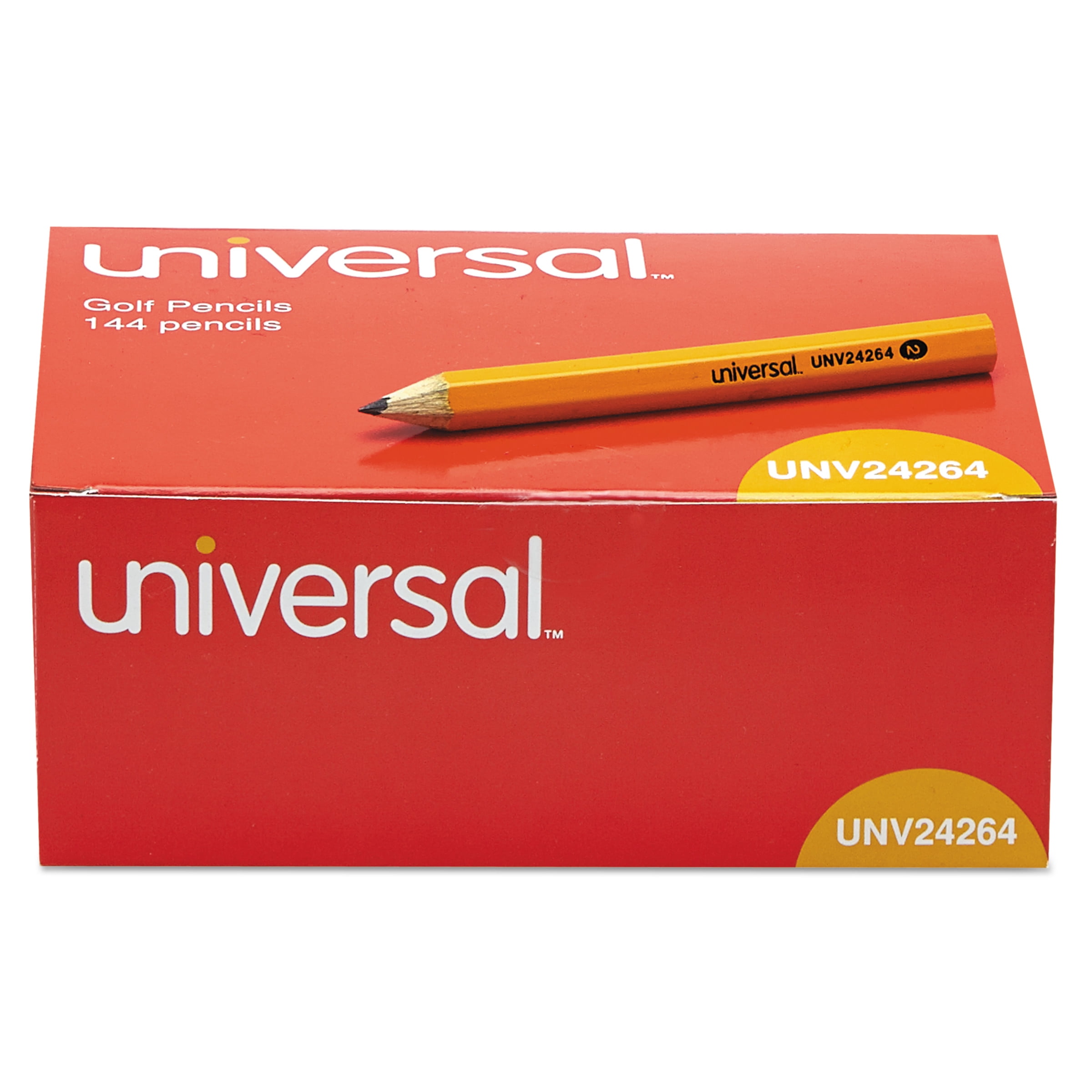 Universal Golf & Pew Pencil, HB, Yellow Barrel, 144 Count - Walmart.com