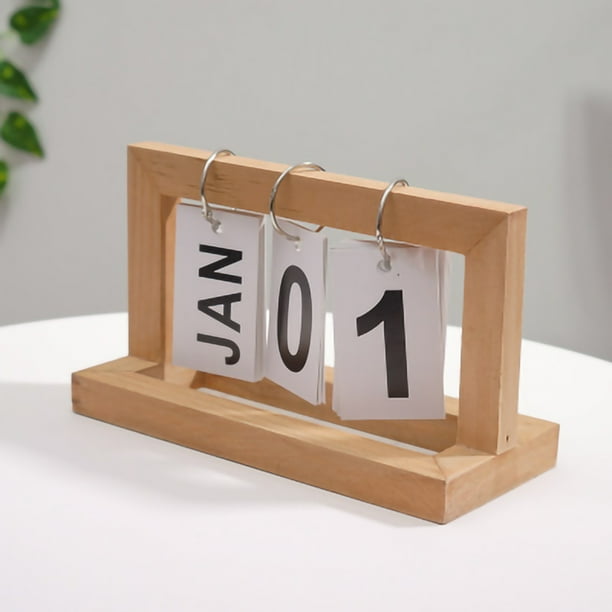 Calendrier De Bureau En Bois Calendrier Tournant Calendrier Calendrier ...