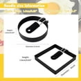 4 Pack Egg Rings for Frying Eggs, Round & Square Egg Cooking Stainless ...