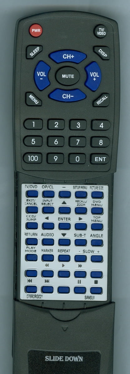 Replacement Remote for SANSUI RT076R0RG021, 076R0RG011, 076R0RG021 ...