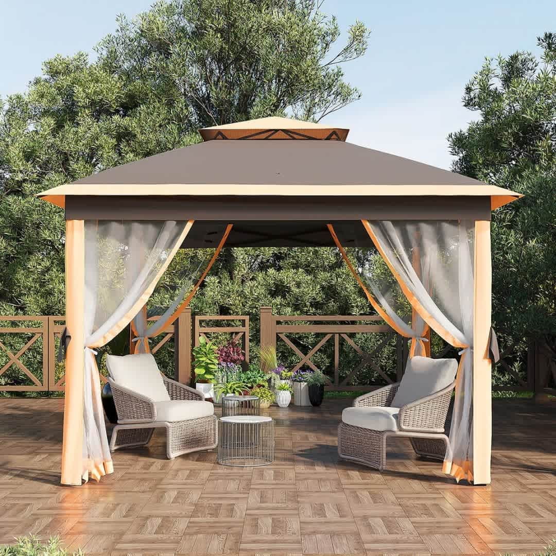 Click here for Bingirl 11x11 Pop Up Gazebo Mosquito Netting Enclo... prices