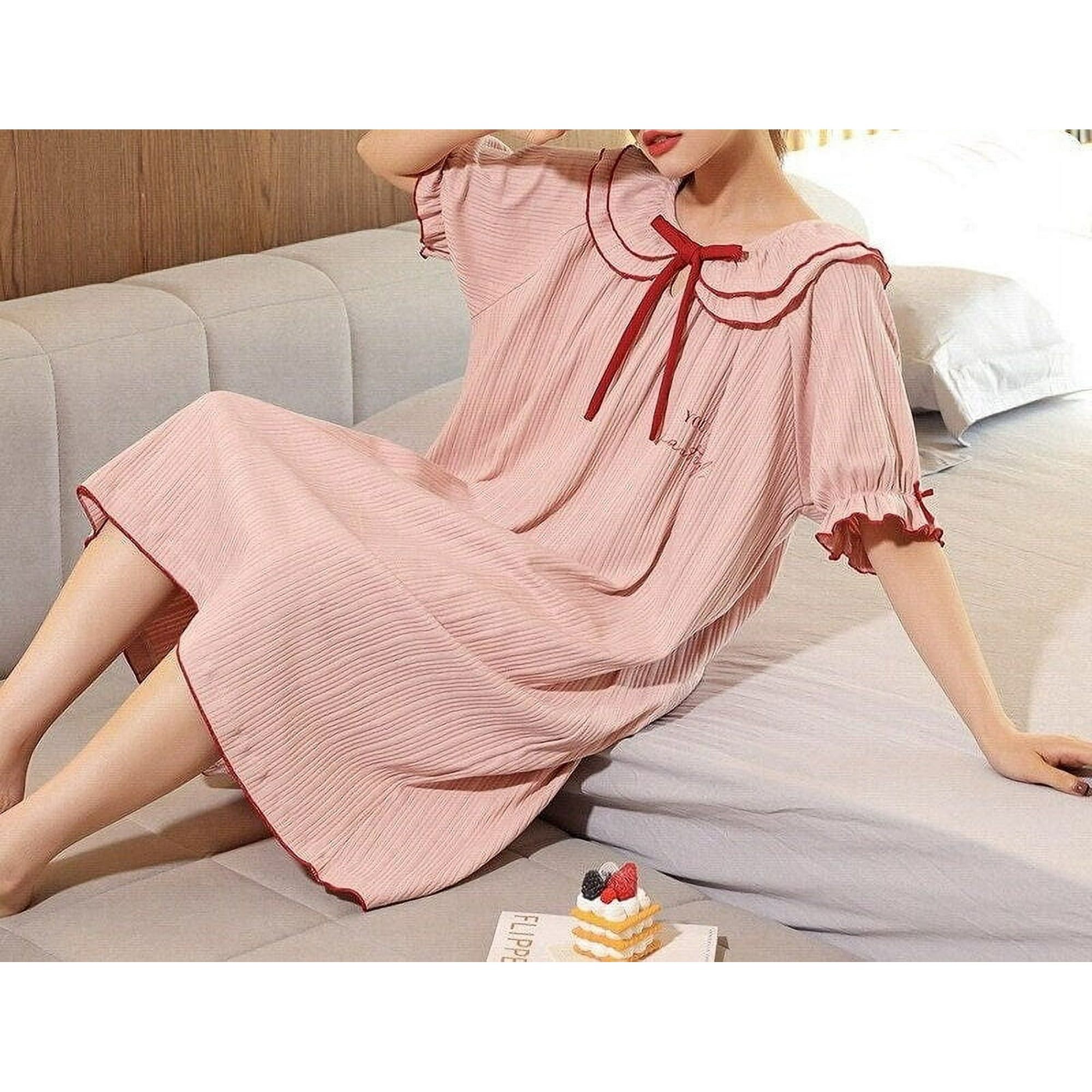 Click here for Kihyun Cute Long Cotton Nightgowns: Womens Nightdr... prices