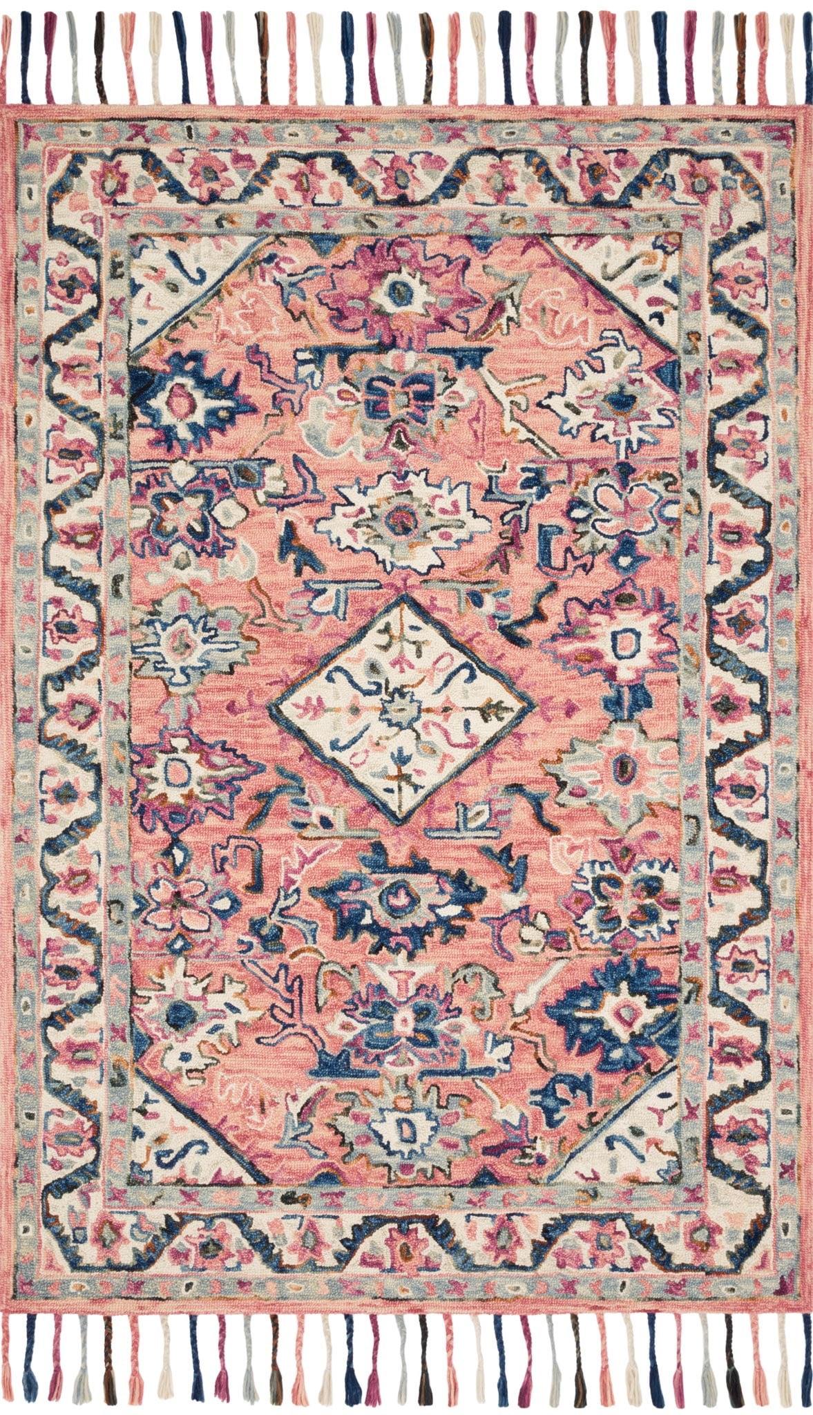Loloi II Elka Floral Pink / Multi Area Rug - Walmart.com