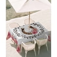 60x84 Inch Outdoor Tablecloth with Umbrella Hole Zipper Rectangle Pink ...
