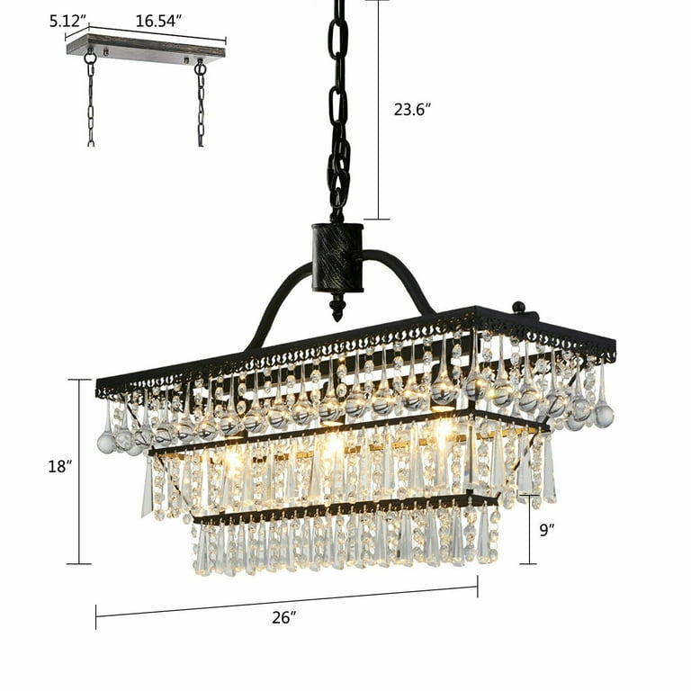 Linear Crystal Chandelier