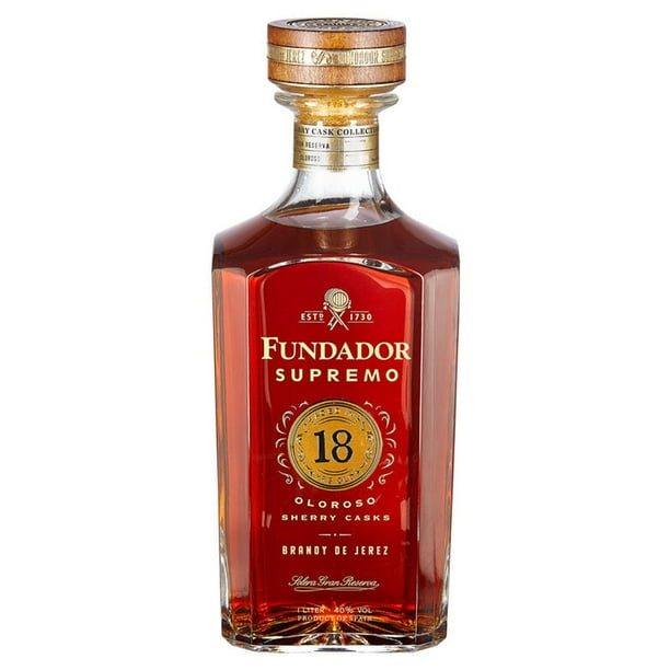 Pack de 4 Brandy Fundador Supremo 18 años 1 L | Walmart en línea