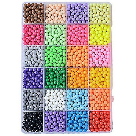 Kids Aquabeads Water Sticky Beads 24 Separate Color Packing Diy Set ...