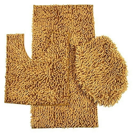 Daniel's Bath & Beyond 3 Piece Set: 31'' Bath Rug, 20'' Mat, 18''x18.5 ...