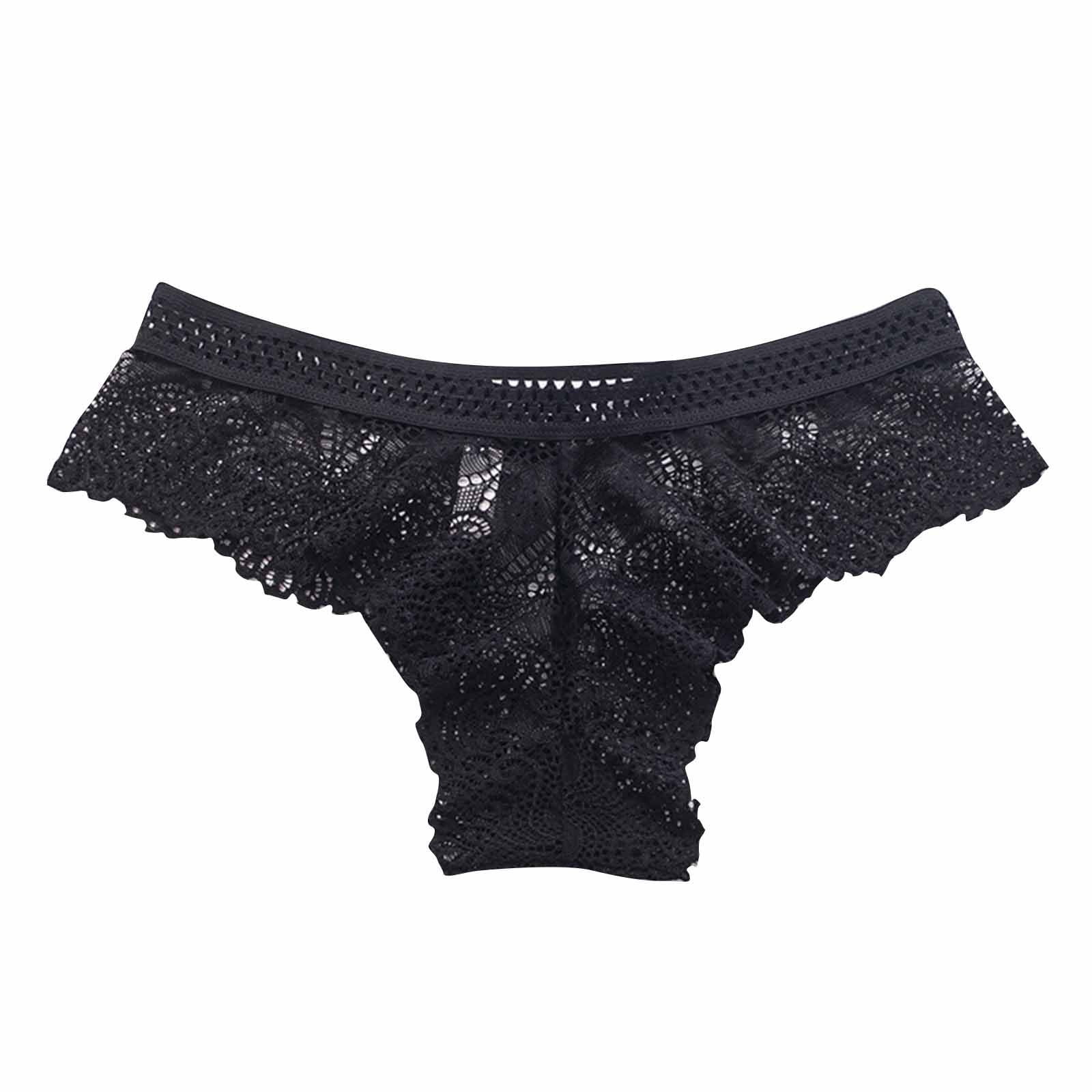 Click here for Faiwad Womens Lace Embroidery Low Waist Thongs Hol... prices