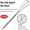 Walfos Stainless Steel Mini Whisk Set, 6'', 7'', 8'' Wire Whisks for ...