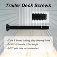 120 Qty 5/16-18 x 2 1/2" Flat Head Floorboard Self-Tapping Thread ...