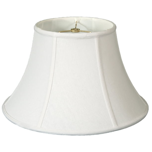 Royal Designs 16" Shallow Bell Lamp Shade White - Walmart.com