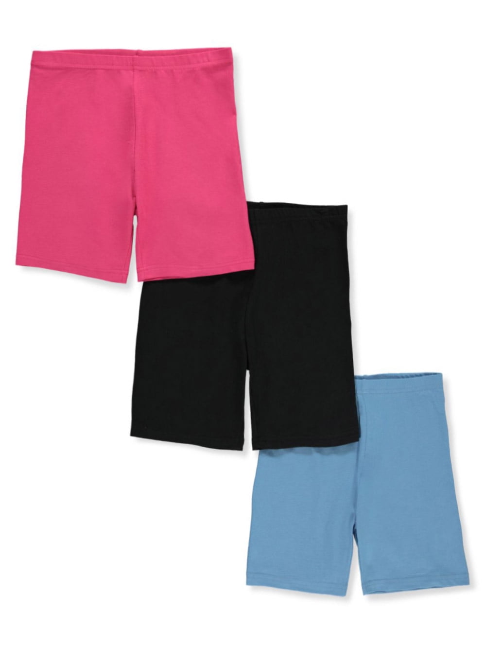Cookie's Girls' 3-Pack Bike Shorts - black/rasp/light blue, 4 (Little ...