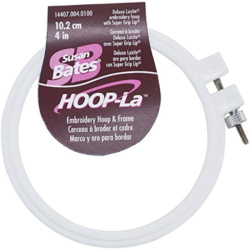 Hoop-La Plastic Embroidery Hoop - White-Size 4", Pk 3, Susan Bates ...
