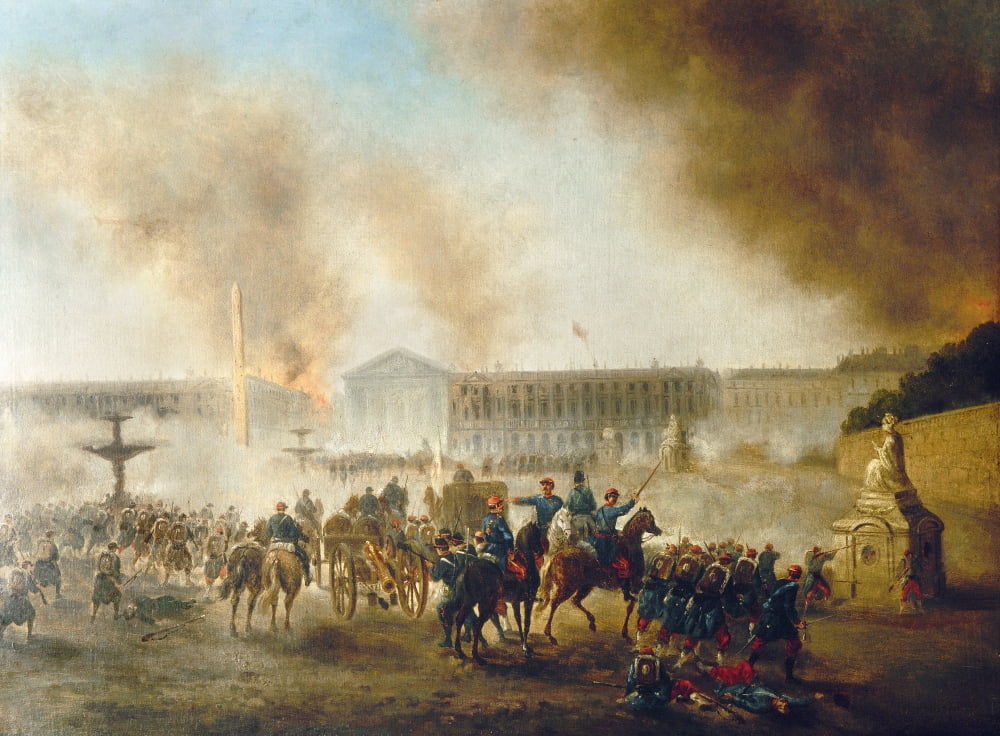 Franco Prussian War 1870 Narrival Of The Versailles Troops At The Place franco-prussian-war-1870-narrival-of-the-versailles-troops-at-the-place