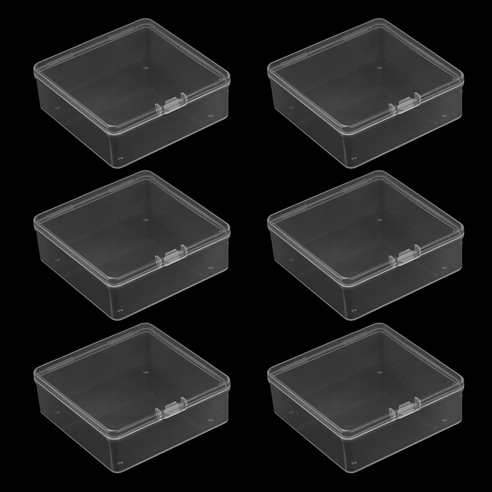 6pcs Clear Plastic Bead Storage Containers Box Drawer Organizers with ...