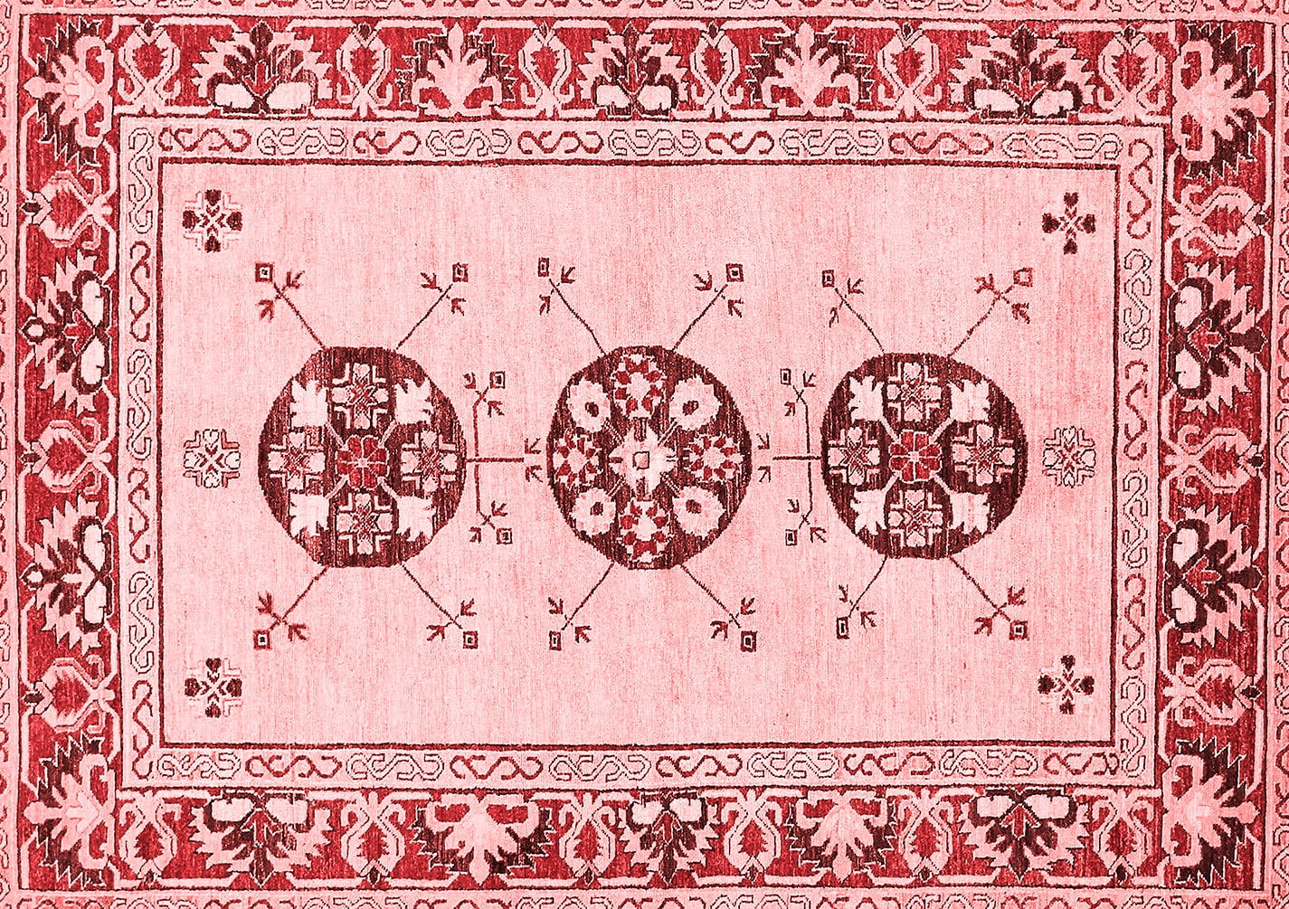 Ahgly Company Machine Washable Indoor Rectangle Abstract Red Modern ...