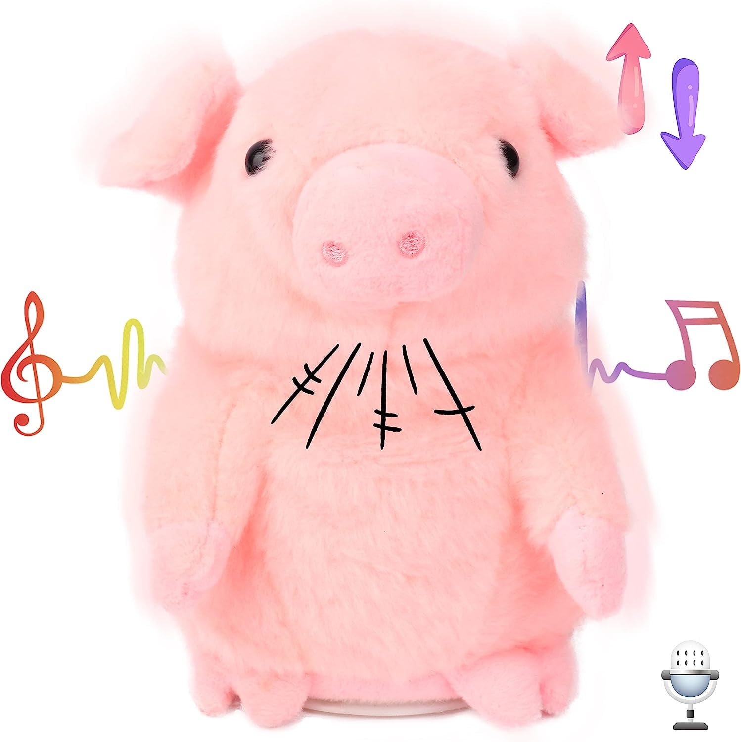 Talking Pig Repeats What You Say Piggy Nodding Electric Interactive Toy ...