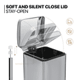 MoNiBloom Stainless Steel 8 Gallon Step-On Trash Can, Hygienic ...