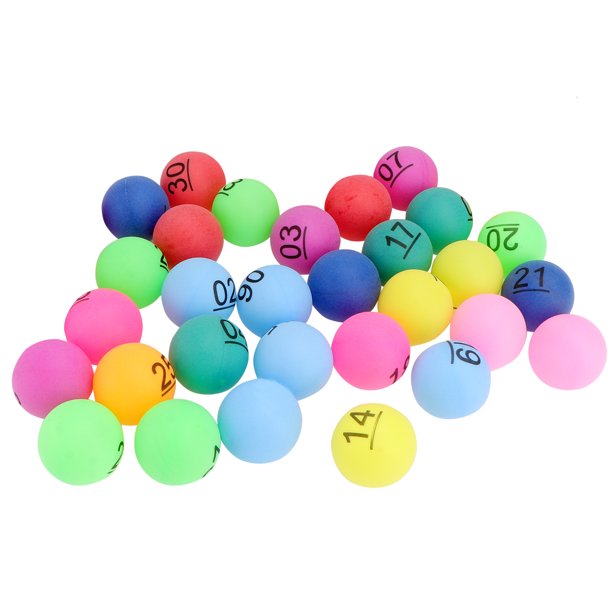 30 bolas numeradas del 1 al 30, coloridas, para rifa, dibujo y ...
