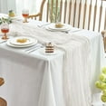 10 Pcs Cheesecloth Table Runner - 10ft Ivory White Boho Gauze Cheese ...
