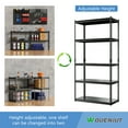 Slsy 5-Tier Adjustable Heavy Duty Steel Shelving Unit, 72"H x 36"W x 18 ...