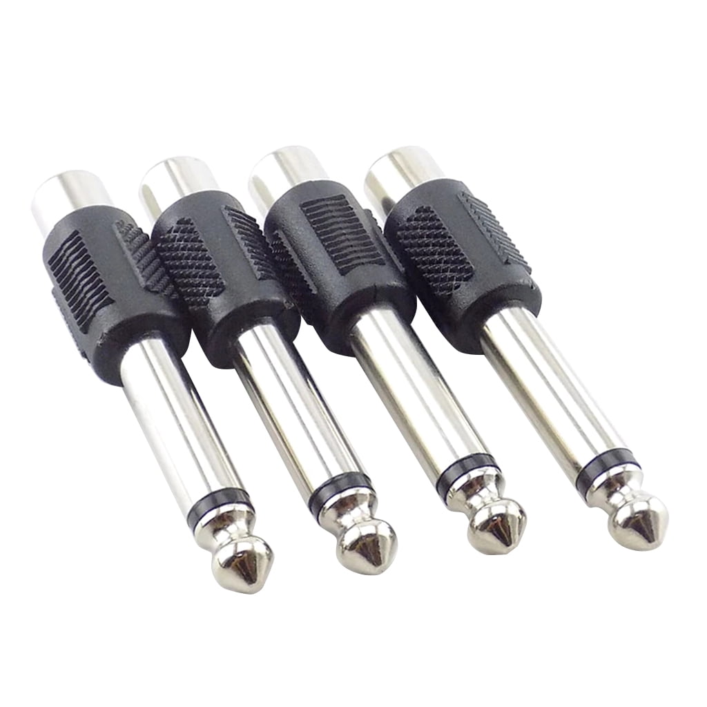 RCA to 1/4" Adapter 6.35mm 1/4 inch Male to RCA Female Interconnect ...