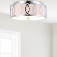 Aria 2-Light 12.25" Metal LED Flush Mount, Chrome - Walmart.com
