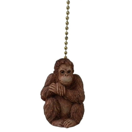 African Primate Jungle Orangutan Ape ceiling Fan Light Pull | Walmart ...