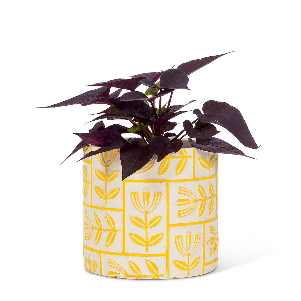 Set of 2 Medium Floral Grid Planter - Walmart.com