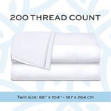 White Classic, Flat Hospital Bed Sheet, Twin 66x104 3pk, Cotton/Poly ...