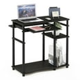 Furinno Abbott Computer Desk with Bookshelf, Espresso/Black - Walmart.com