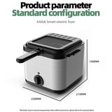 ENFMAY Electric Deep Fryer Stainless Steel 2.5L 1000W Household Mini ...