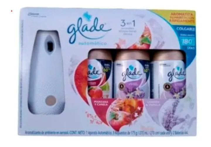 Difusor Aromatizante Glade Automático 3 Repuestos + Difusor Glade 3 en ...