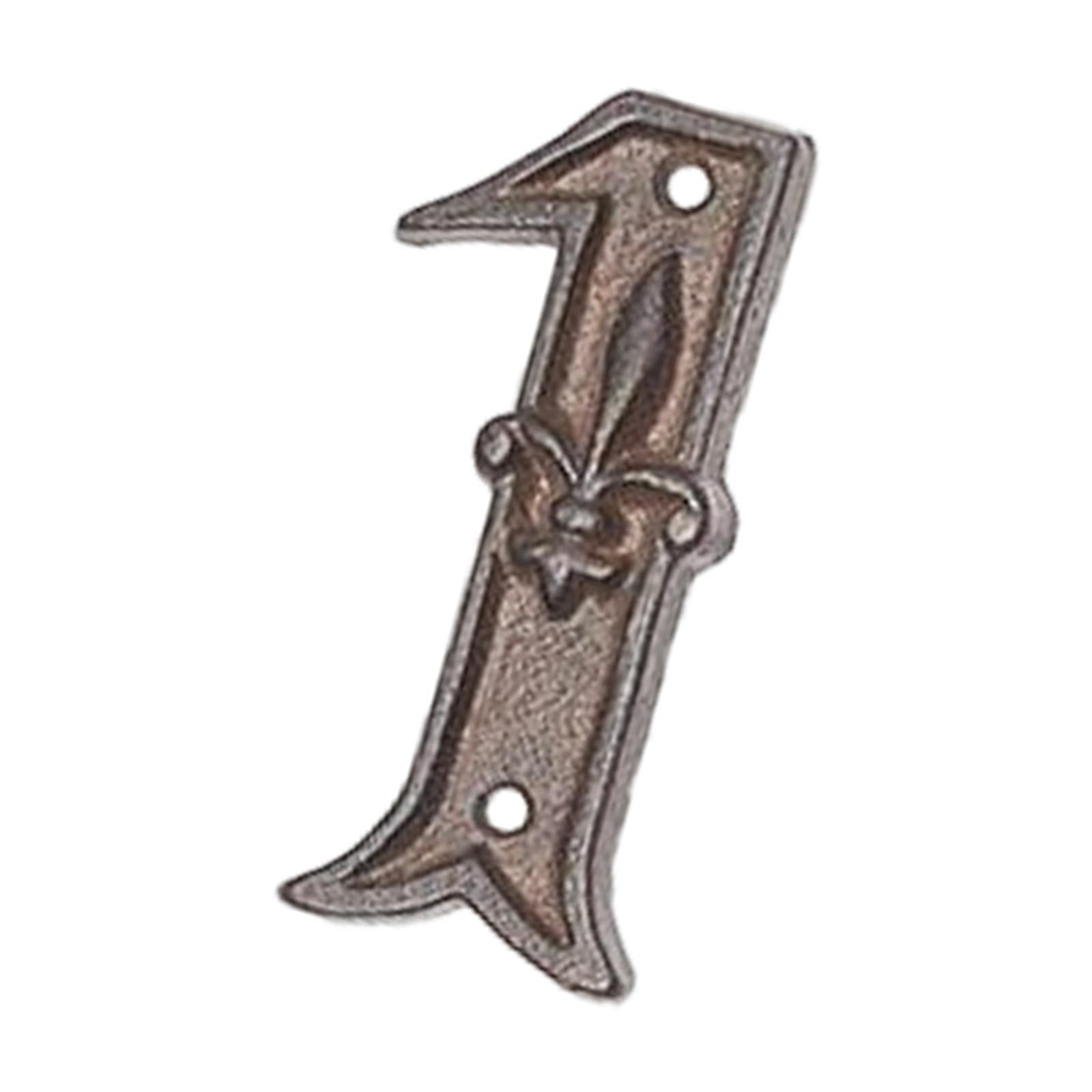 Style Metal Digit Door Plaque Address Number Wall Mounted Sign Numerals ...