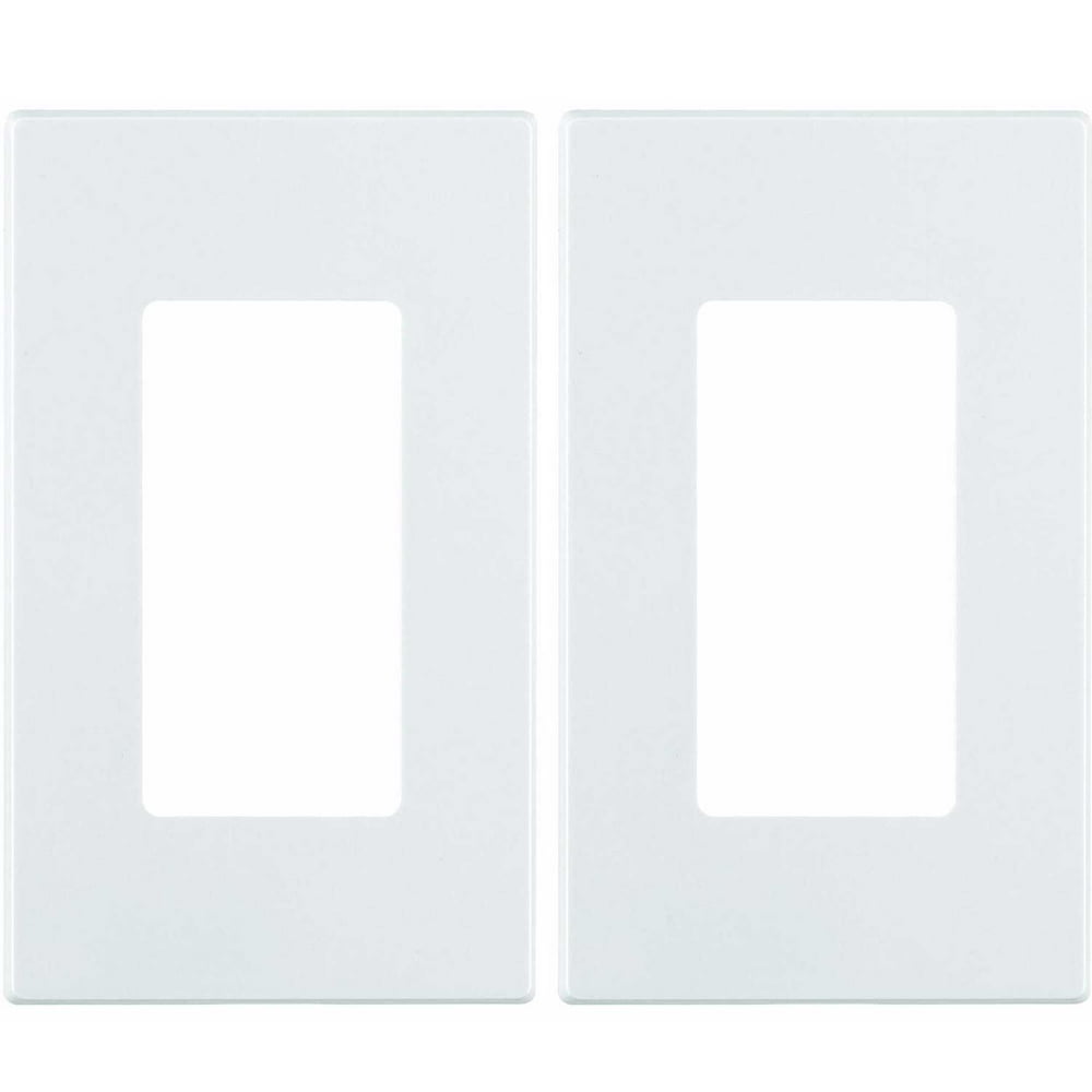 Leviton 80301-SW 1-Gang Decora Plus Screwless Snap-On Mount Wall Plate ...