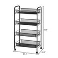 Ktaxon Heavy Duty 4-Tier Metal Organizer, Utility Rolling Storage Rack ...