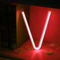 Letter Led Light-Red LED Alphabet Light- Battery & USB Powered Hanging ...