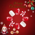 Christmas Snowflake Press on Nails 24 Pcs Red Line Stick on Nails ...