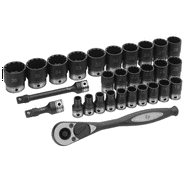 Grey Pneumatic 1326MD 26-Piece 1/2" Drive 6-Point Metric Deep Impact ...
