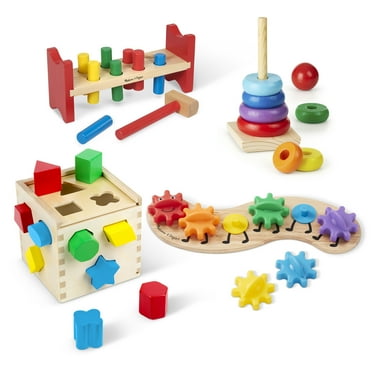 Melissa & Doug Deluxe Wooden Railway Train Set (130+ pcs) - Walmart.com
