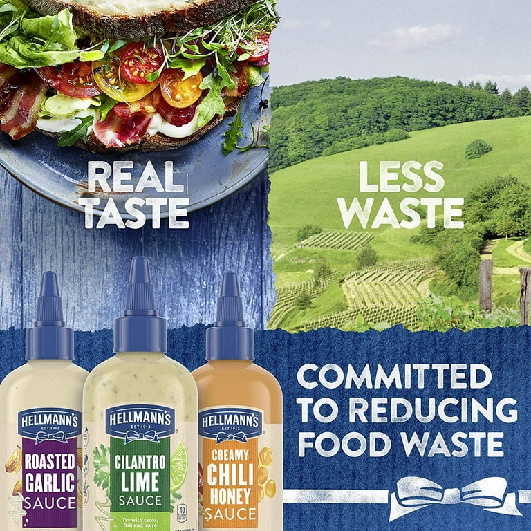 New Hellmanns Drizzle Sauces Hellmann's Garlic Kebab Sauce Creamy