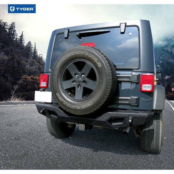 Tyger Auto TG BP9J80098 TYGER FURY Rear Bumper with D Ring Mounts Textured Black Compatible with 2007 2018 Jeep Wrangler JK Exclude JL Walmart Business Supplies