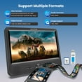 "WONNIE 9"" Travel Video Portable Dual Screen DVD Players with Built-In ...