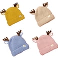 Antlers Hat Children Knitted Hat Christmas Hat Daily Wear for 1- 5 ...