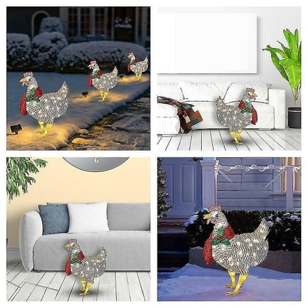 Chicken Lantern Chicken Sculpture Lawn Metal Courtyard Decor!-ksize ...